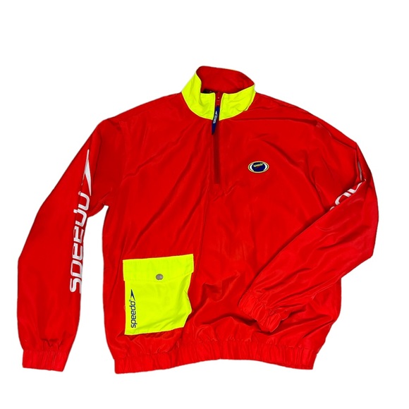 Speedo | Jackets & Coats | Speedo X Forever 2 Red Nylon Mock Neck 14 ...
